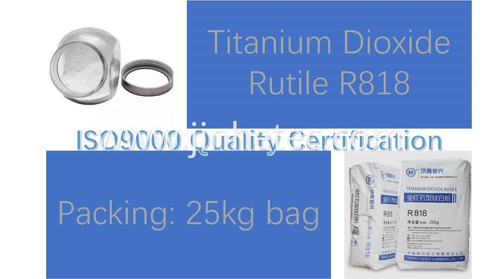 Yuxing Dioxido DeTitanio Tio2 Rutile Titanium Dioxide R818 China Manufacturers Suppliers Factory ...